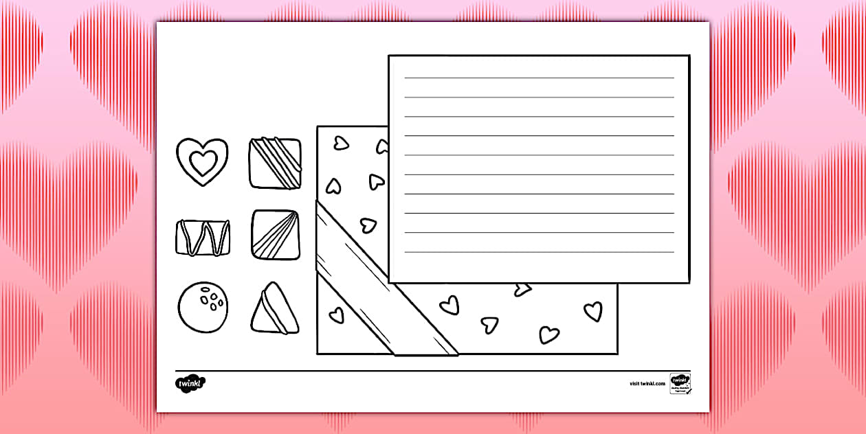 Box of Chocolates Writing Template (teacher made) - Twinkl