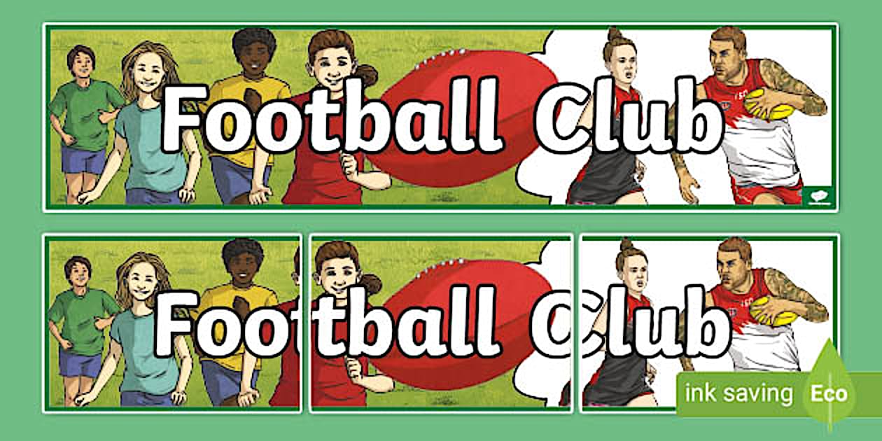 OSHC Football Club Display Banner (teacher made) - Twinkl