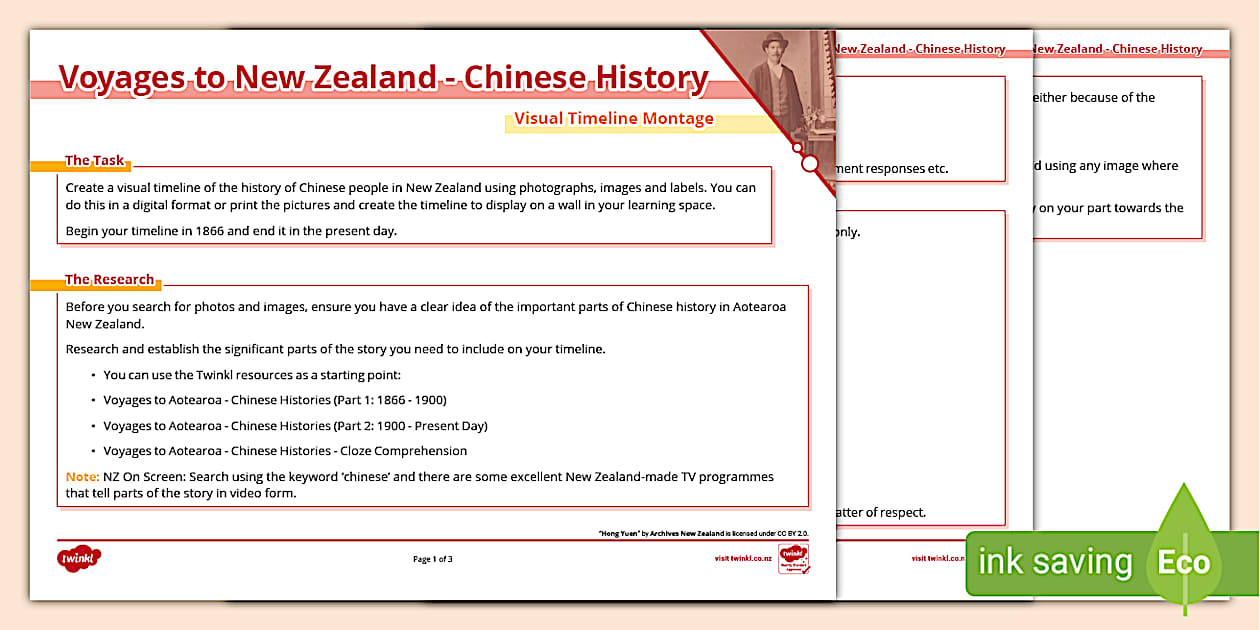 Voyages to Aotearoa - Chinese History - Visual Timeline Montage