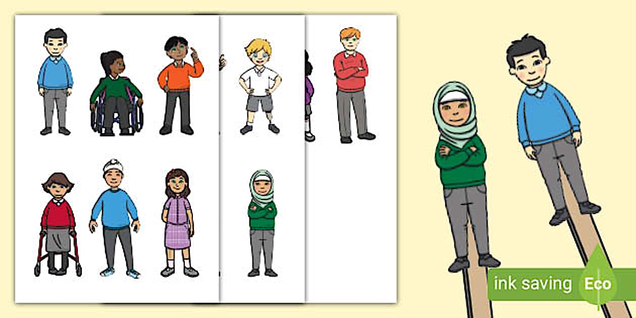 School Children Small World Stick Puppets - Small World