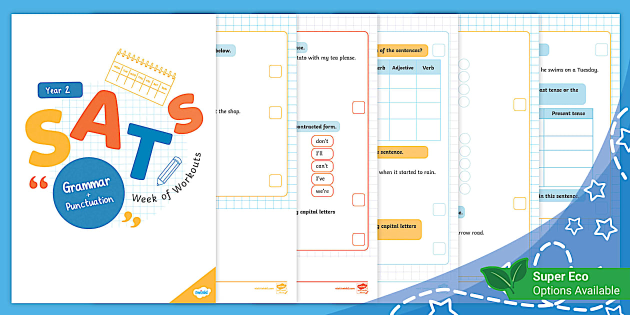 Year 2 SATs Grammar Questions & Punctuation Week of Workouts
