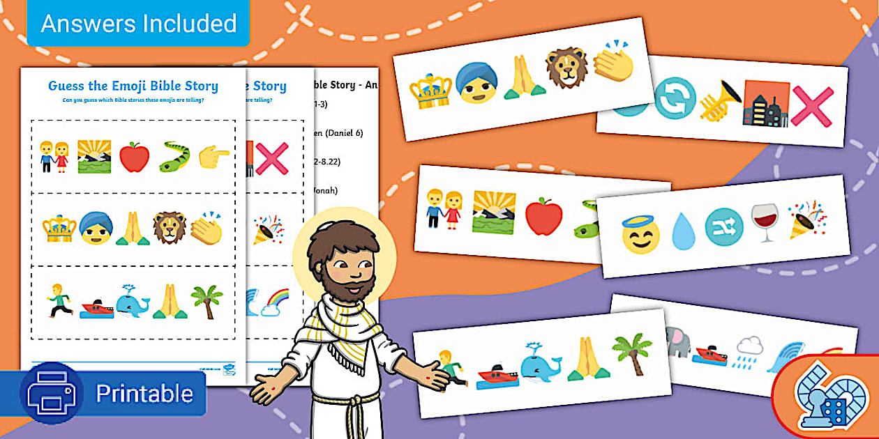 😊 Guess the Bible Story Game with Emojis! - Twinkl