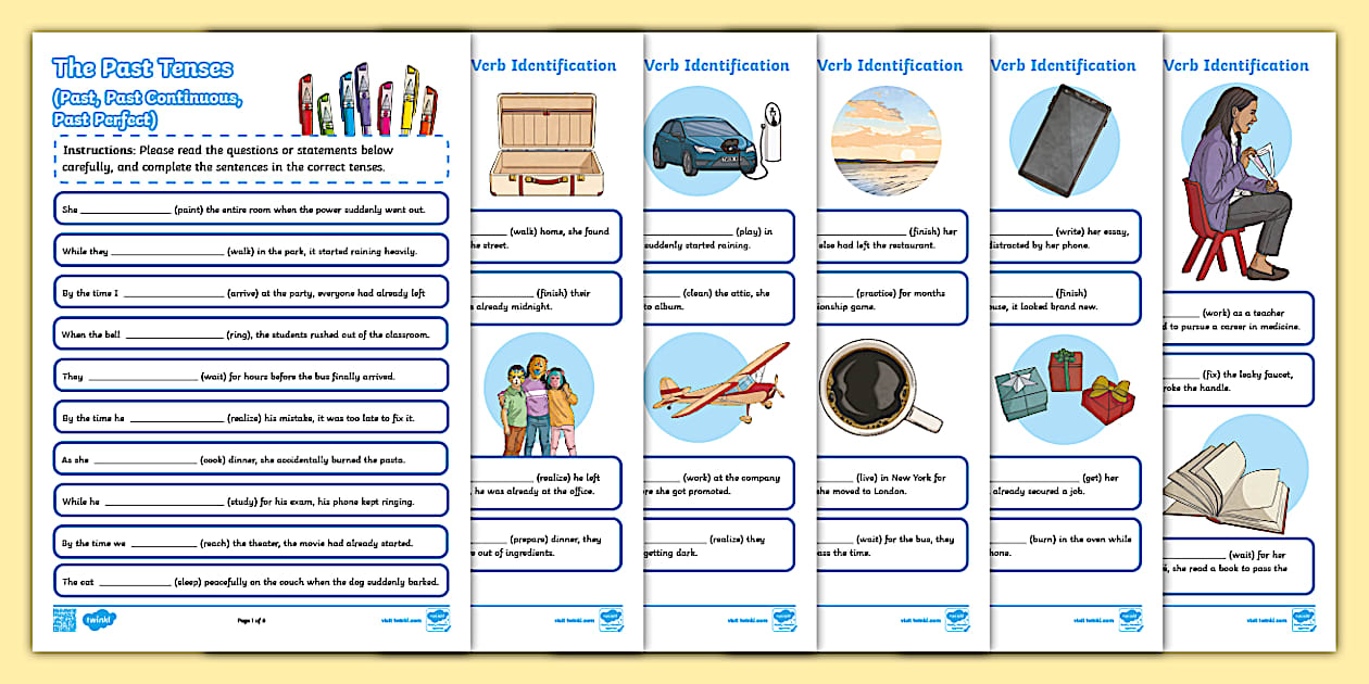 Practicing all the past tenses (teacher made) - Twinkl