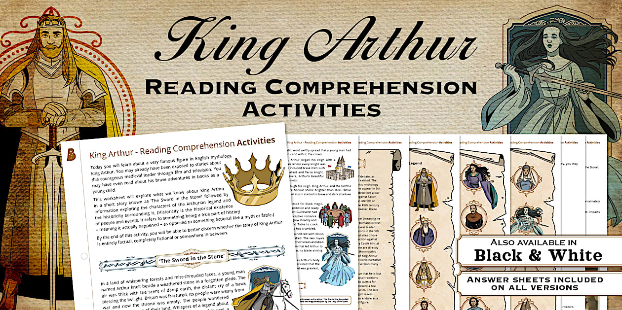 King Arthur - Reading Comprehension Activities - Twinkl