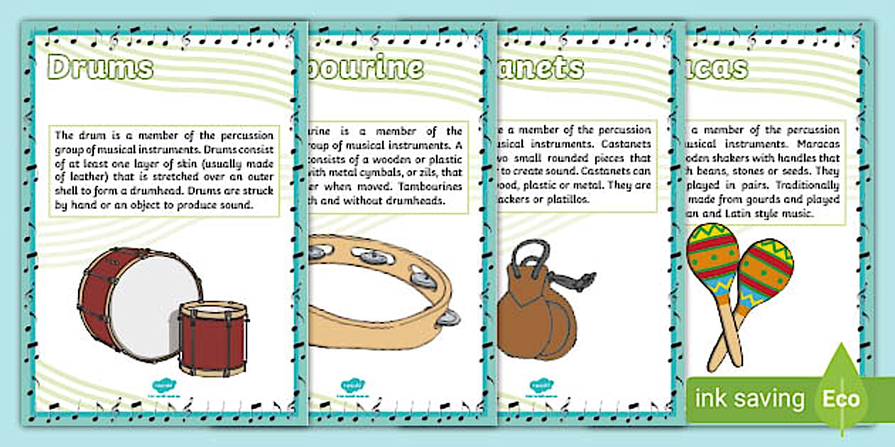 Music Class Types of Instruments Display Posters - Twinkl