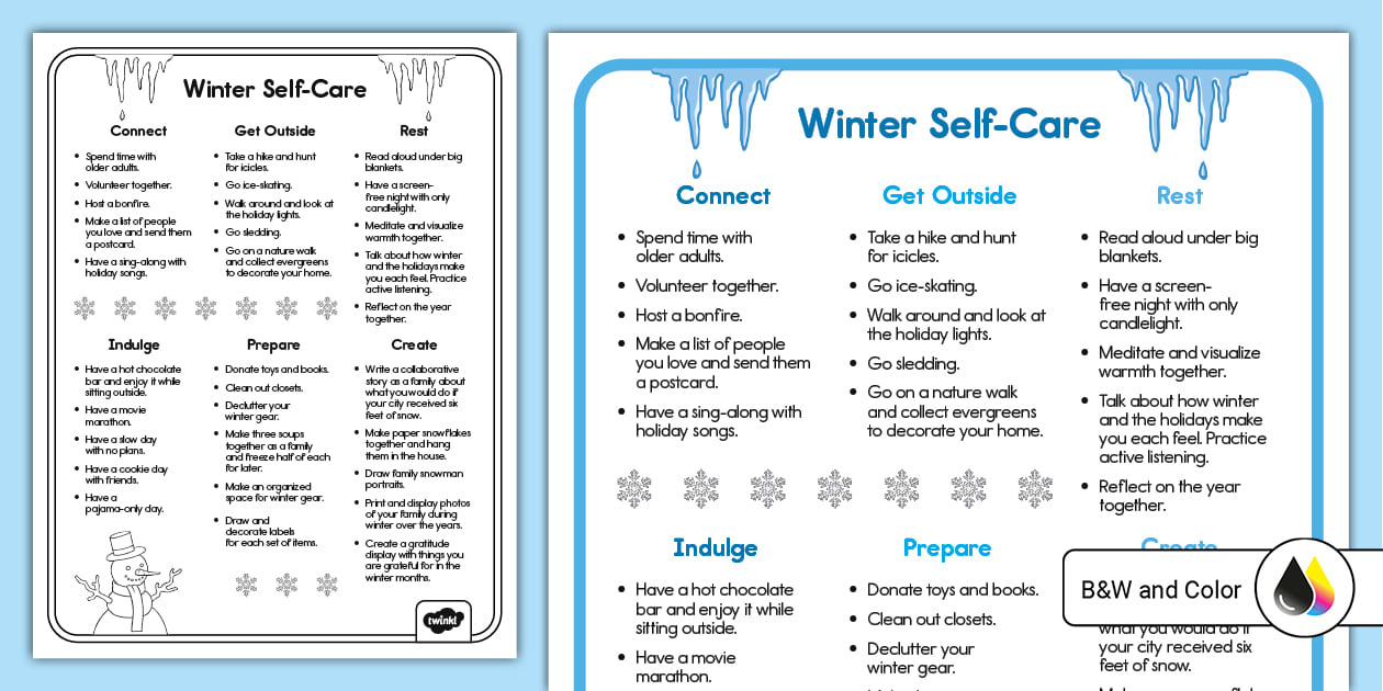Winter Self-Care Poster | Teaching Resource | Twinkl USA