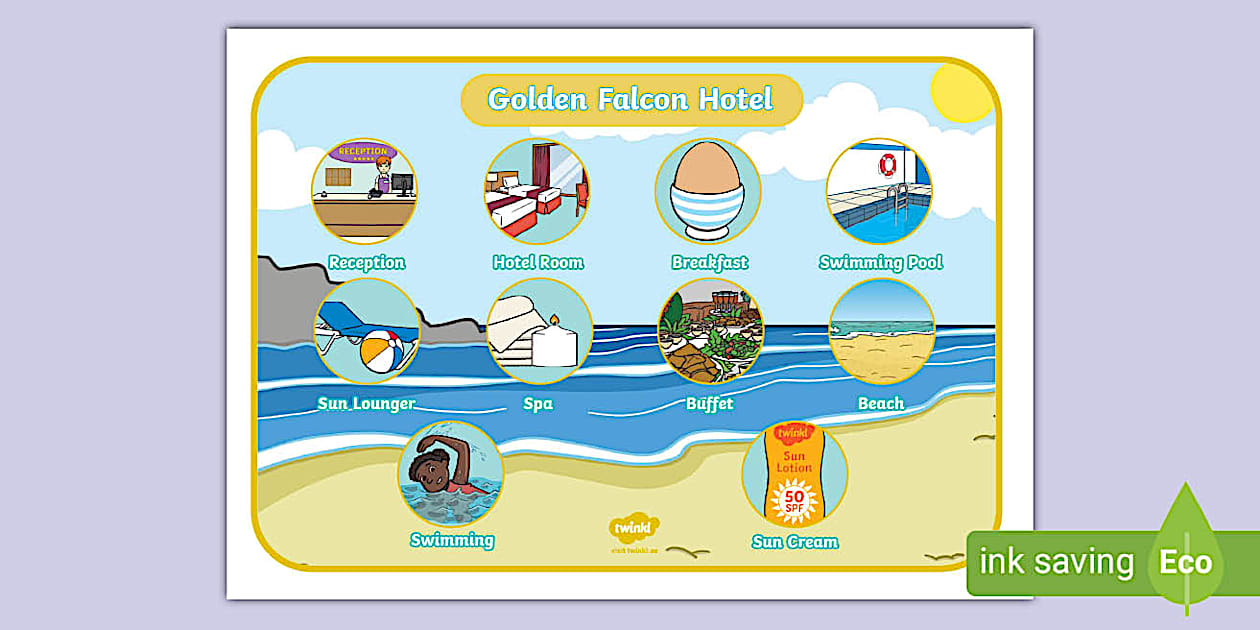 UAE Golden Falcon Hotel Role Play Vocabulary Word Mat