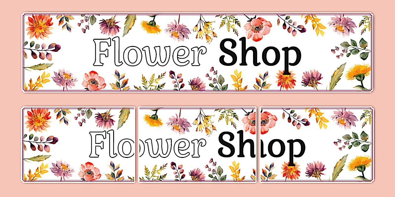 Wildflower Botanical Flower Shop Display Banner - Twinkl