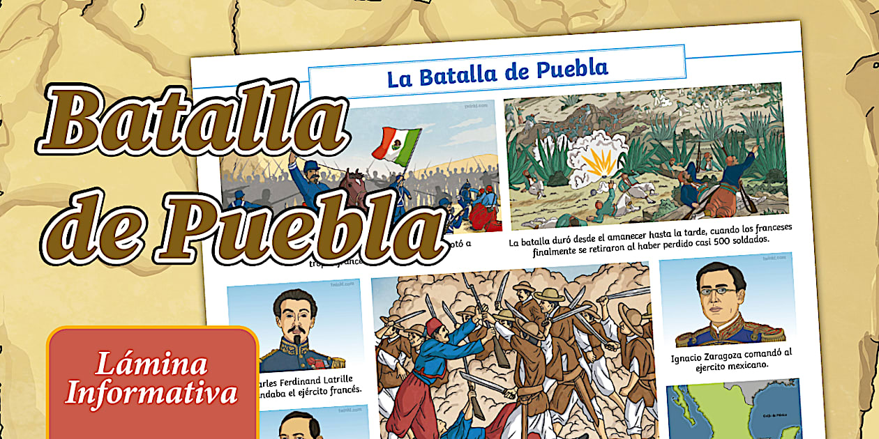 Lámina: La Batalla de Puebla