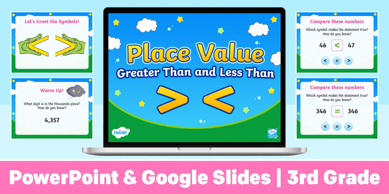 Place Value Greater Than and Less Than PowerPoint & Google Slides