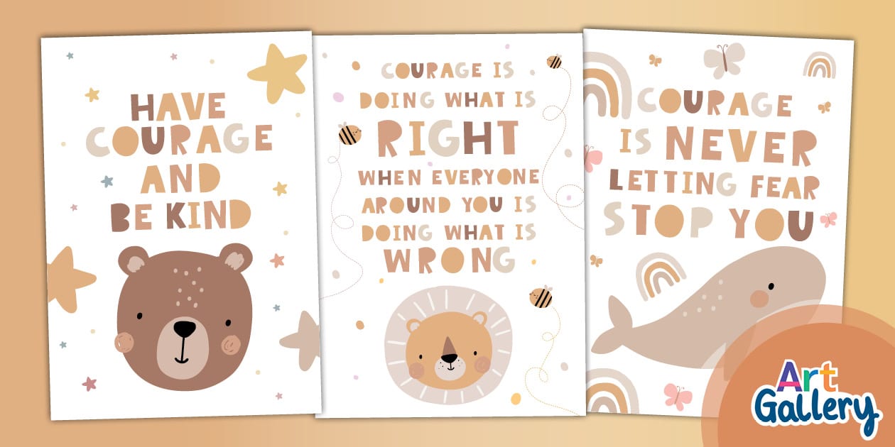Courage Poster Pacƙ (teacher made) - Twinkl