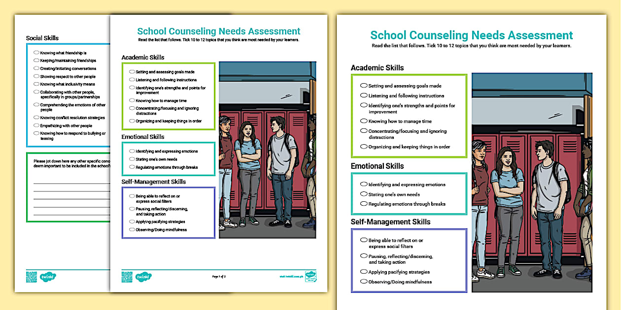 School Counseling Needs Assessment | Twinkl PH - Twinkl