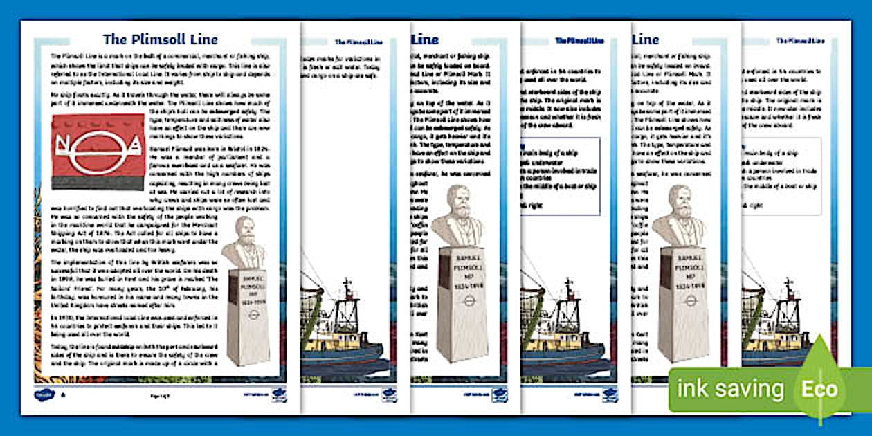 The Plimsoll Line Differentiated Reading Comprehension