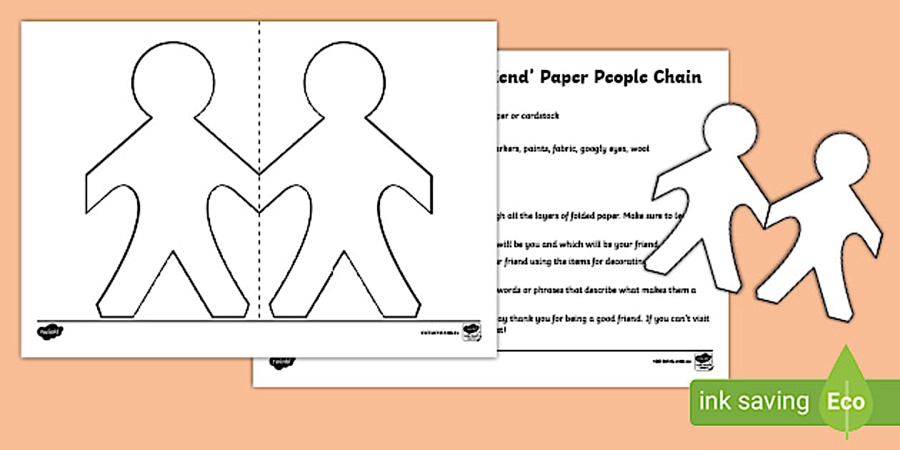 Friendship Paper Dolls Activity│Twinkl. (Teacher-Made)