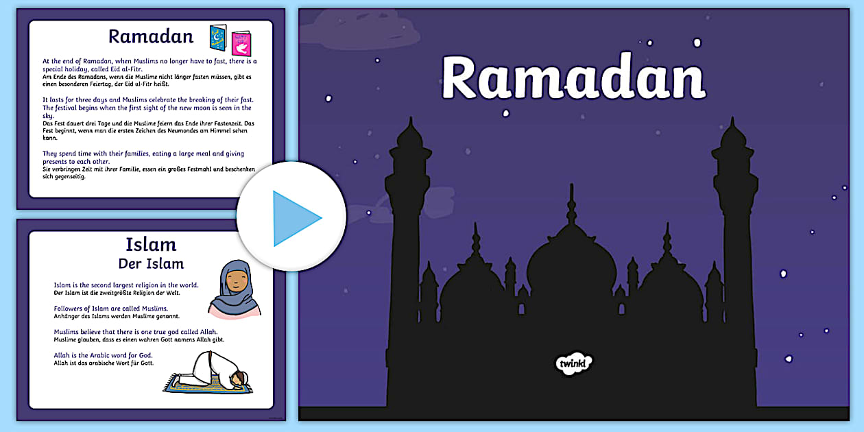 Ramadan Information PowerPoint English/German - KS1 Ramadan Information