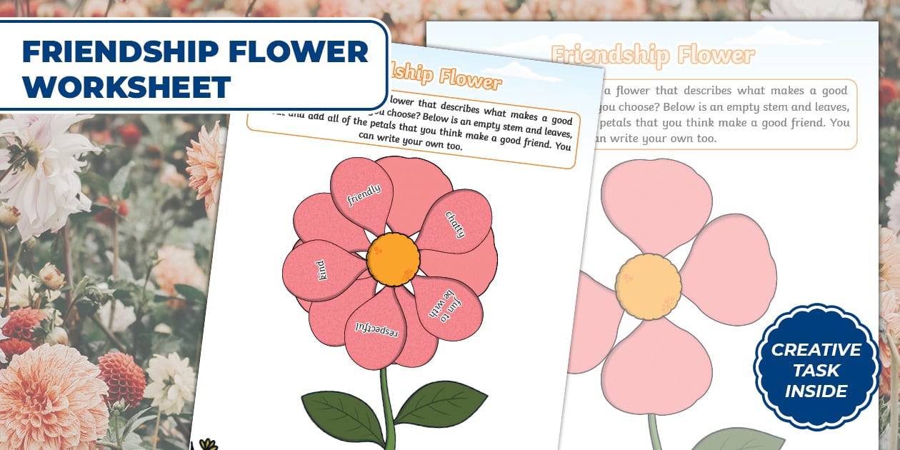 Friendship Flower Worksheet
