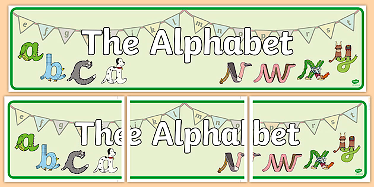 Alphabet Display Banner (teacher made) - Twinkl