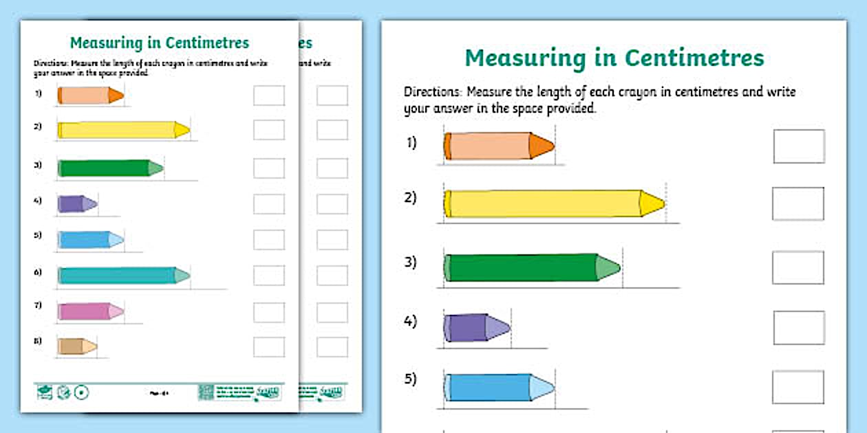 Measuring in Centimetres Activity Sheet - Twinkl - KS1
