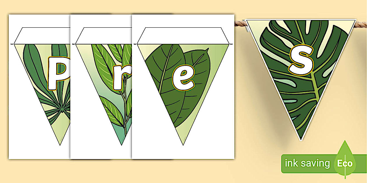 Preschool/Kindergarten Graduation Bunting - Eco-Green-Themed