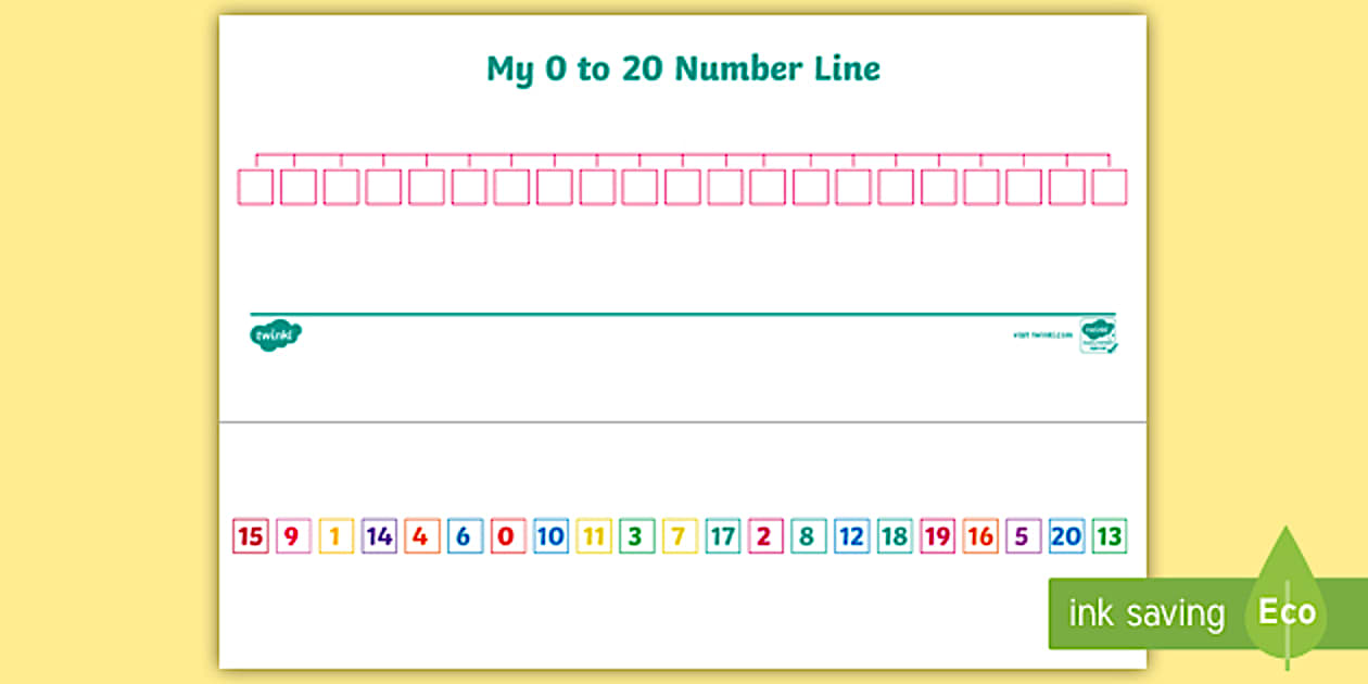 Create a Number Line 0 to 20 Activity (teacher made)