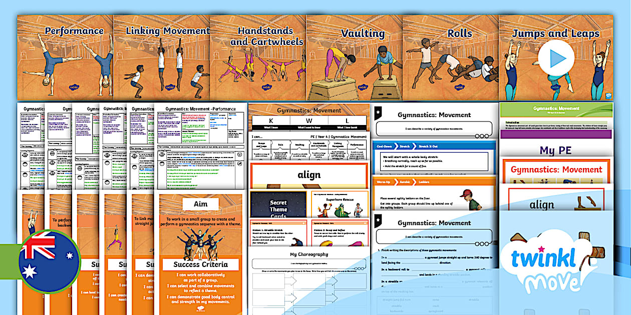 Move PE Year 4 Gymnastics: Movement Unit Pack (teacher made)