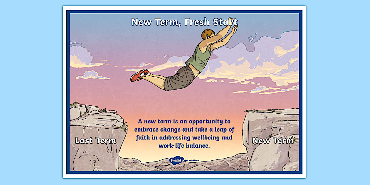 Staff Wellbeing New Term, Fresh Start Display Poster