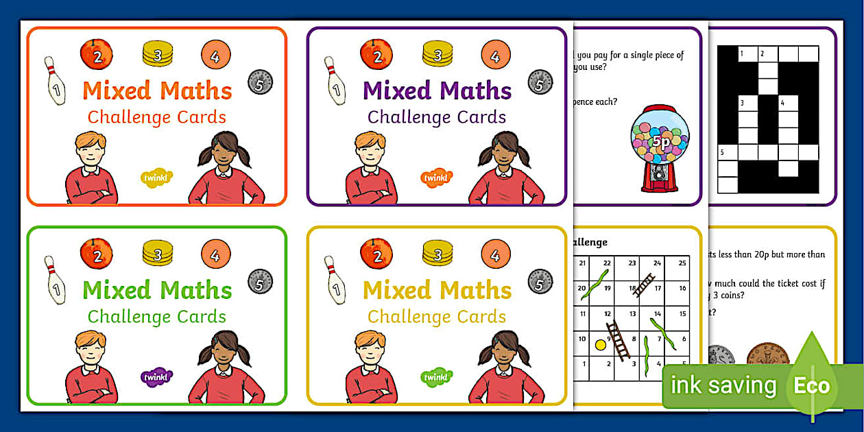 Maths Challenge Cards KS1 (Teacher-Made) - Twinkl