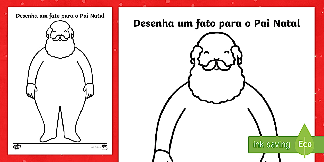Atividade desenha um fato para o Pai Natal - Twinkl