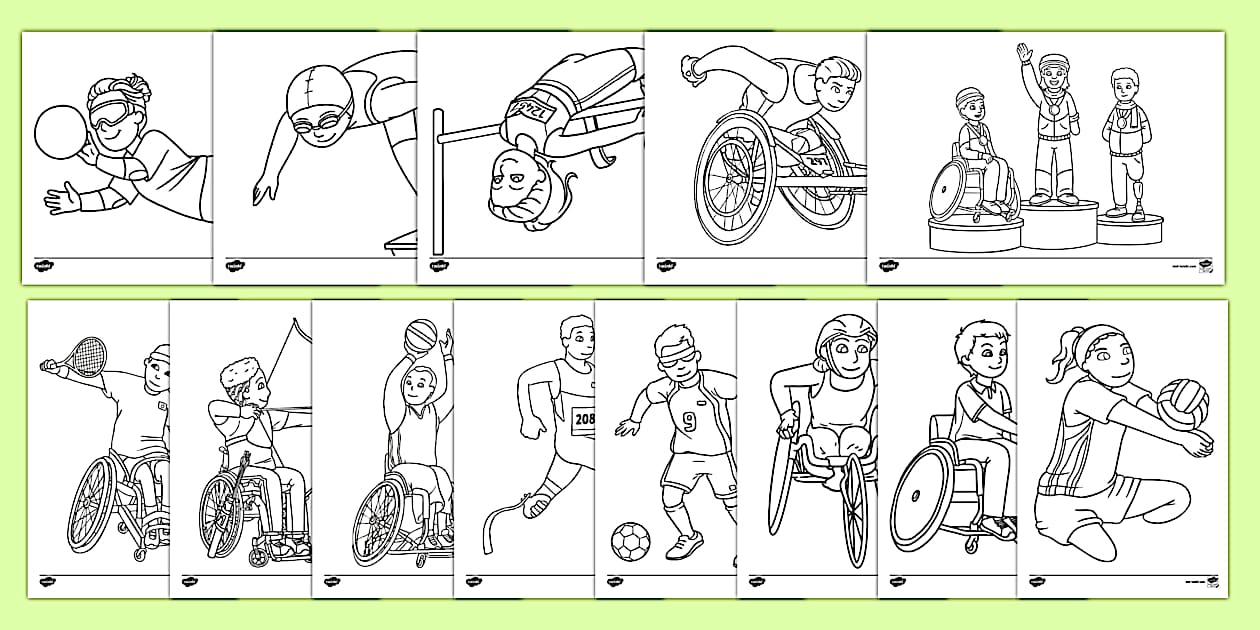 Paralympic Games Coloring Pages (Teacher-Made) - Twinkl