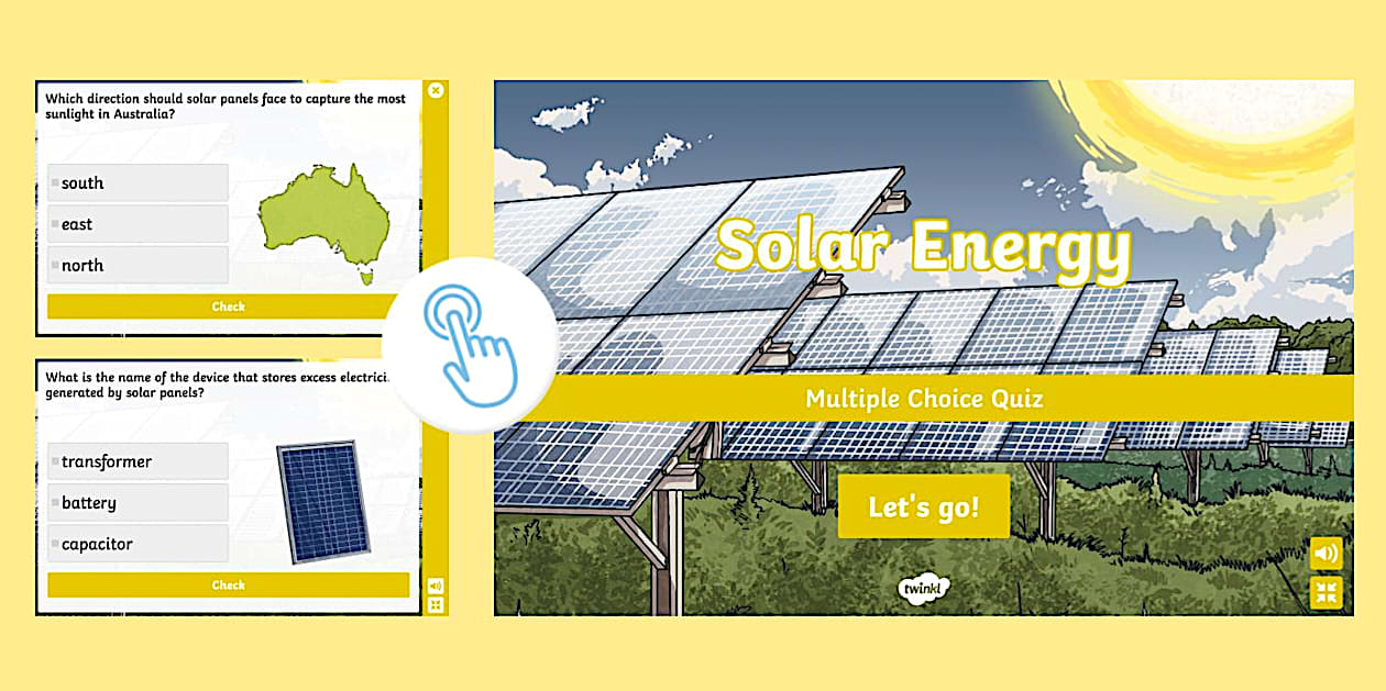 Solar Energy Interactive Multiple Choice Quiz - Twinkl
