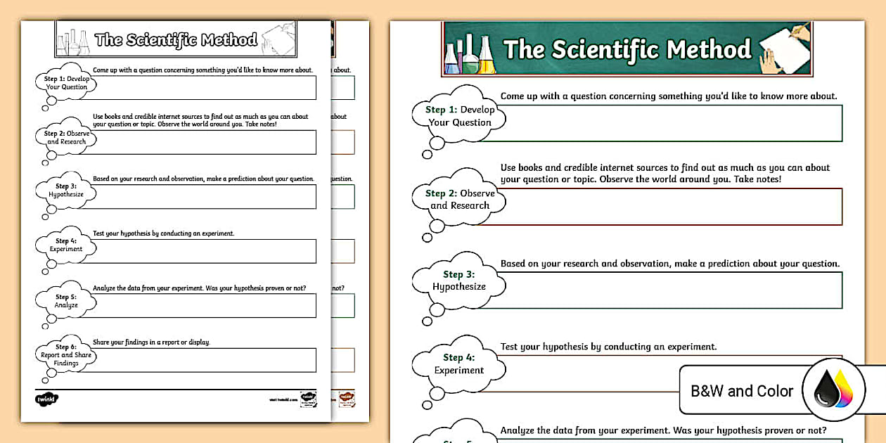 Fifth Grade Scientific Method Graphic Organizer - Twinkl