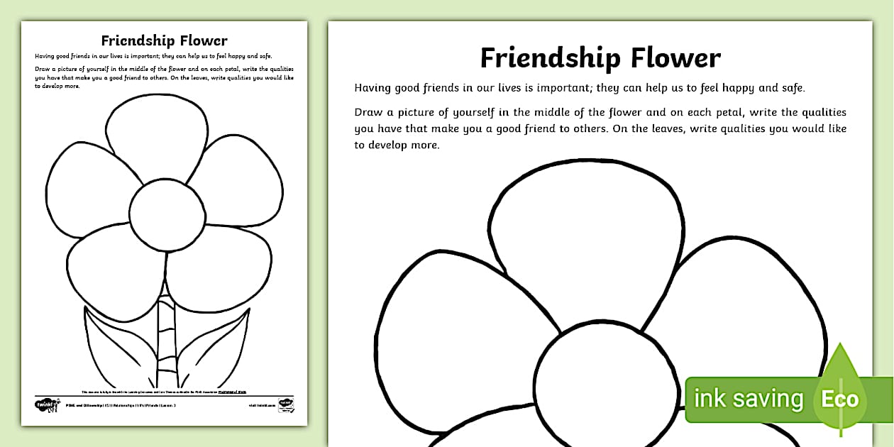 EYFS Friendship Flower | Friendship Activity Early Years