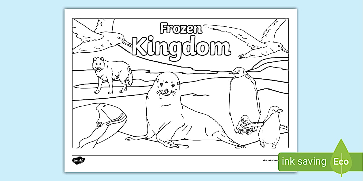 Frozen Kingdom Colouring Page | Polar Regions