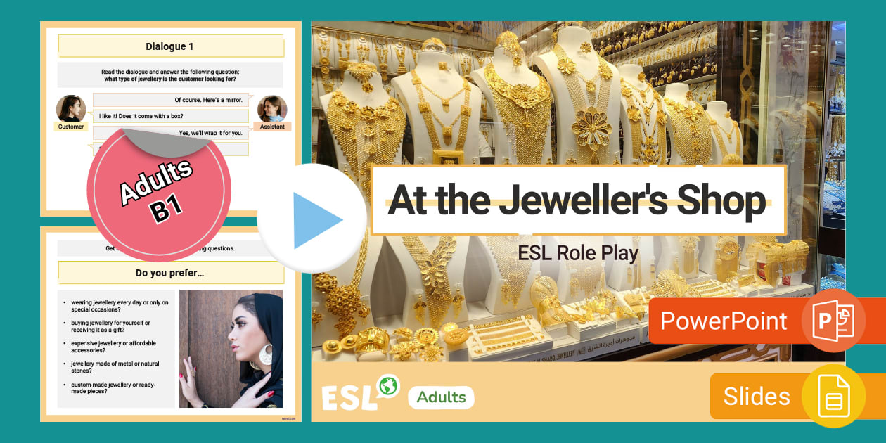 ESL At the Jeweller's Shop Role Play [Adults, B1]