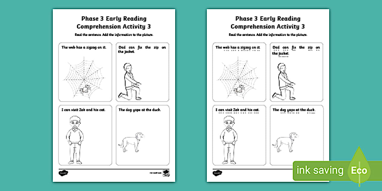 Phase 3 EYFS Reading Comprehension Activity 3 - Twinkl