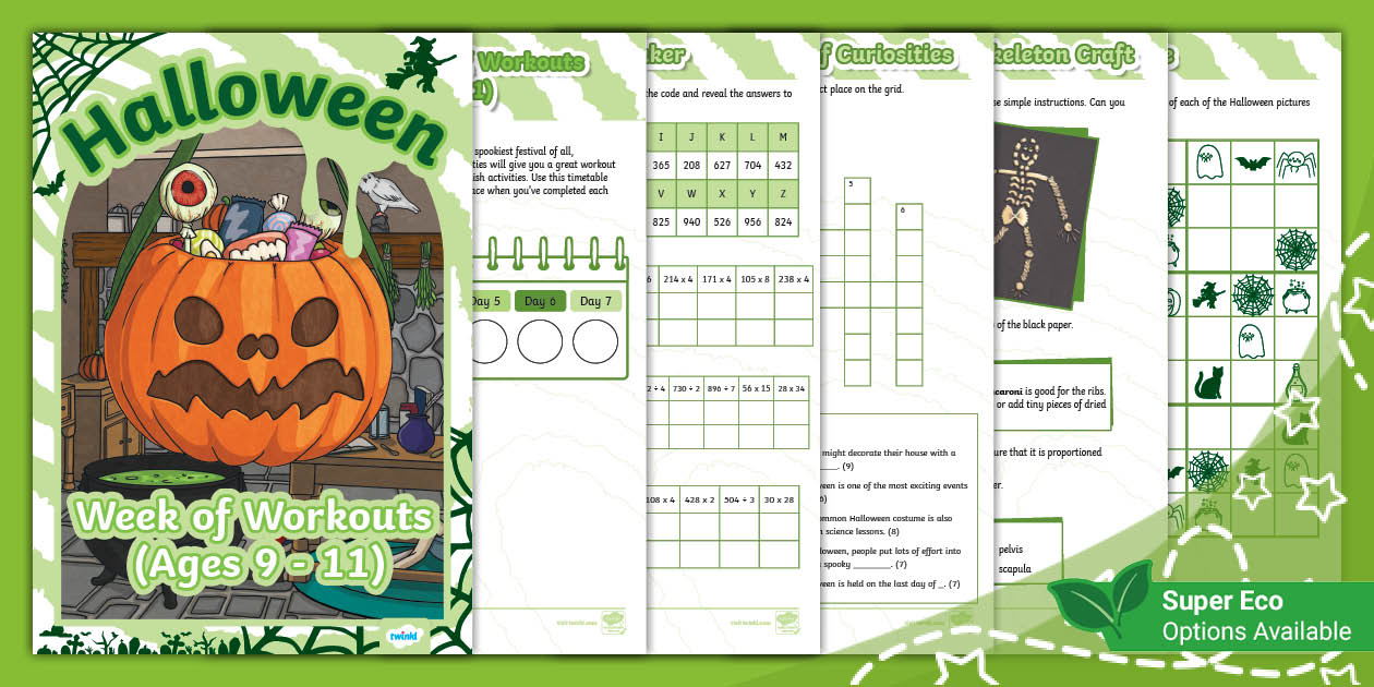 KS2 Halloween Week of Workouts | Home Learning Ages 9-11