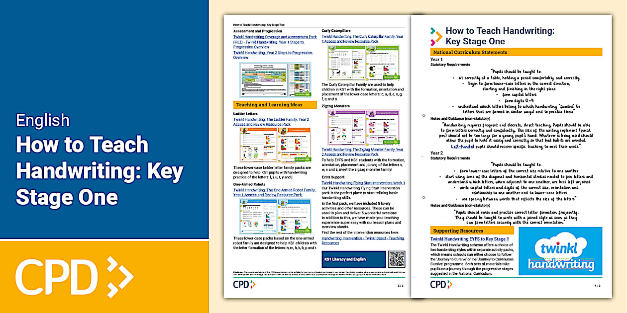 How to Teach Handwriting: Key Stage One (Teacher-Made)