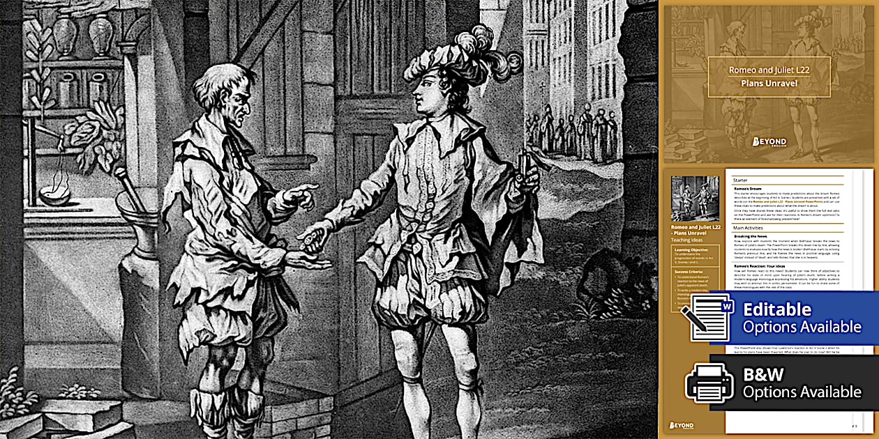 GCSE Romeo and Juliet Lesson Pack 22: Plans Unravel - Twinkl