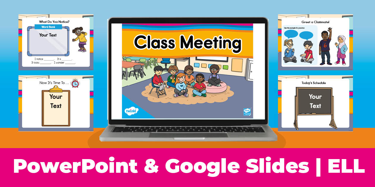 Editable Class Meeting PowerPoint & Google Slides for ELL