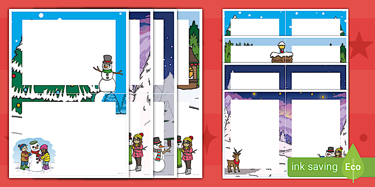 Snowperson Christmas Card Inserts - EYFS/KS1 - Twinkl