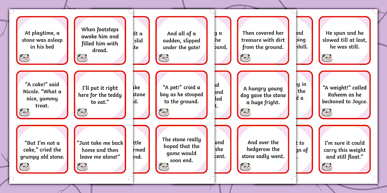 The Grumpy Old Stone Rhyme Matching Cards (Teacher-Made)