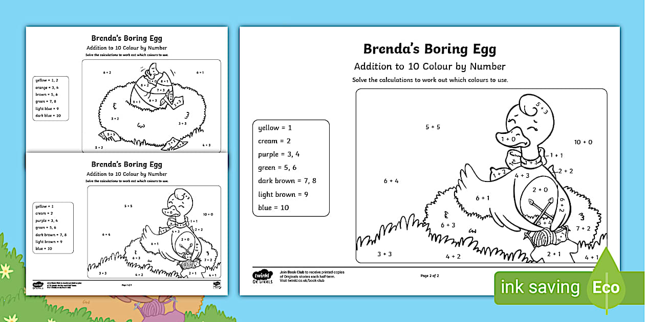 Brenda's Boring Egg Addition to 10 Colour by Number