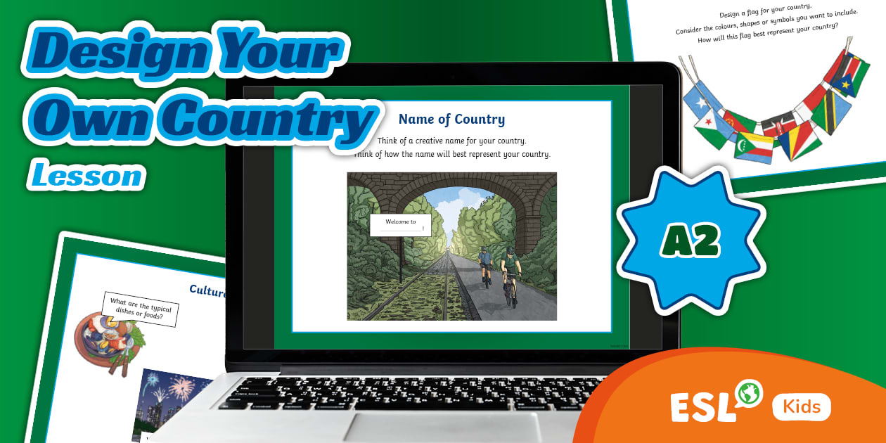 ESL Design Your Own Country PBL [Kids, A2]