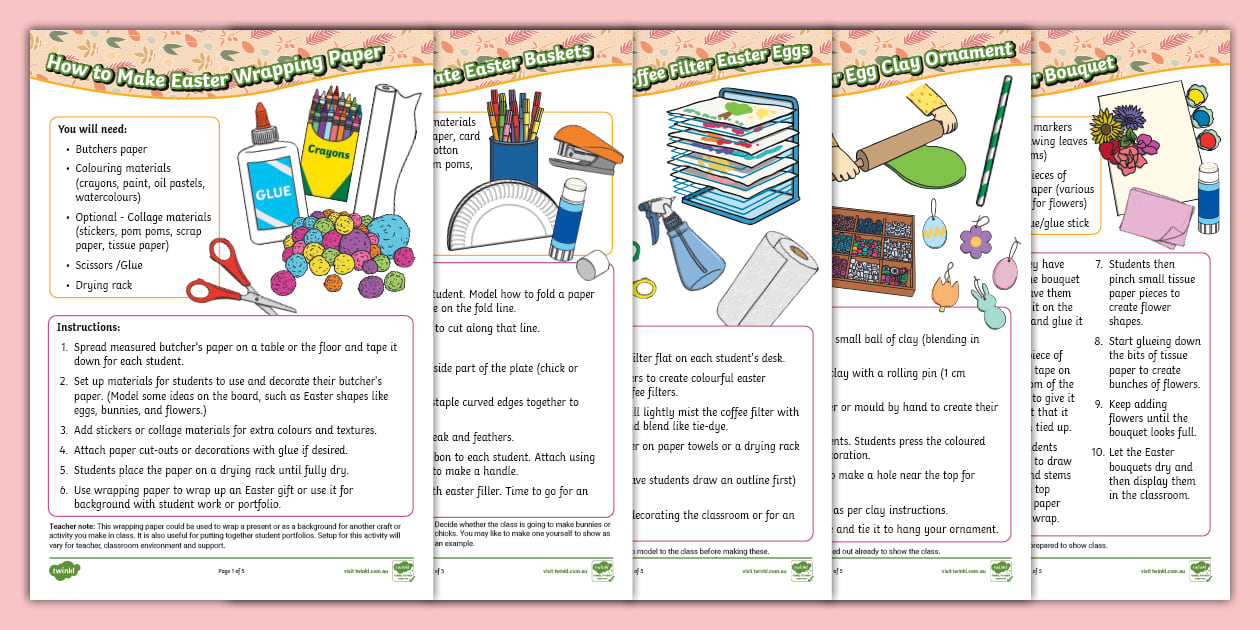 Easter Craft Activities F - 2 (teacher made) - Twinkl