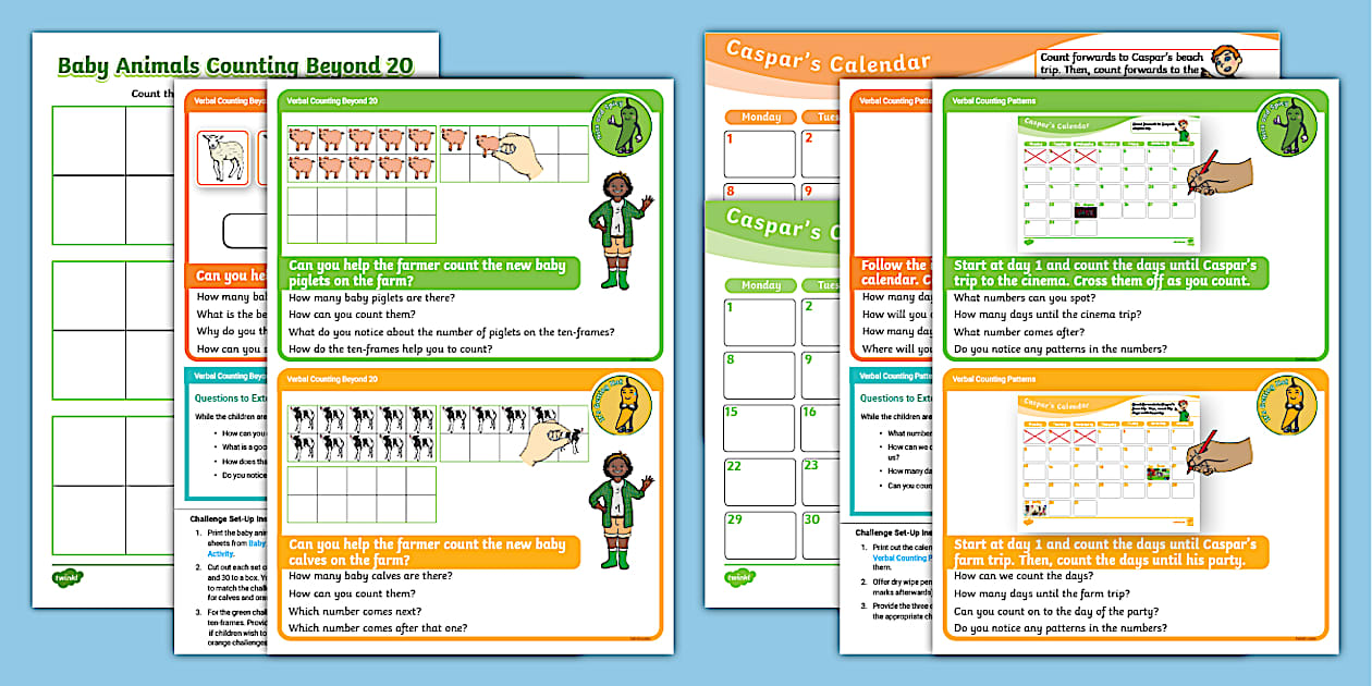 👉 Verbal Counting Chilli Challenges Pack | Twinkl