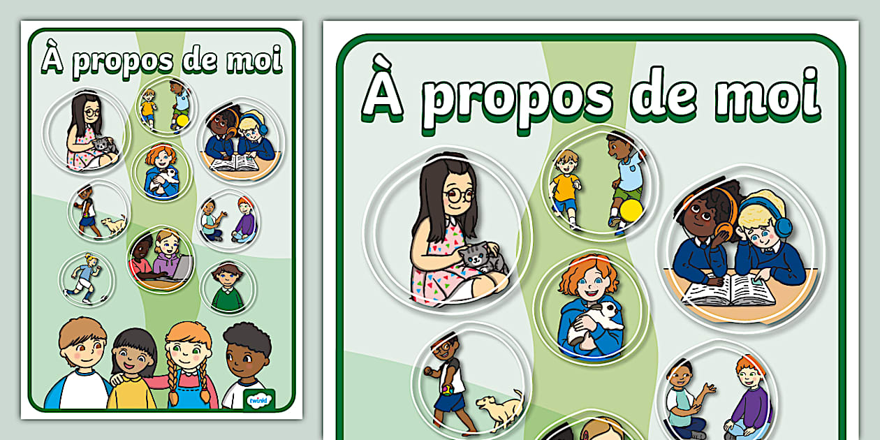 Affiche : À propos de moi (teacher made) - Twinkl