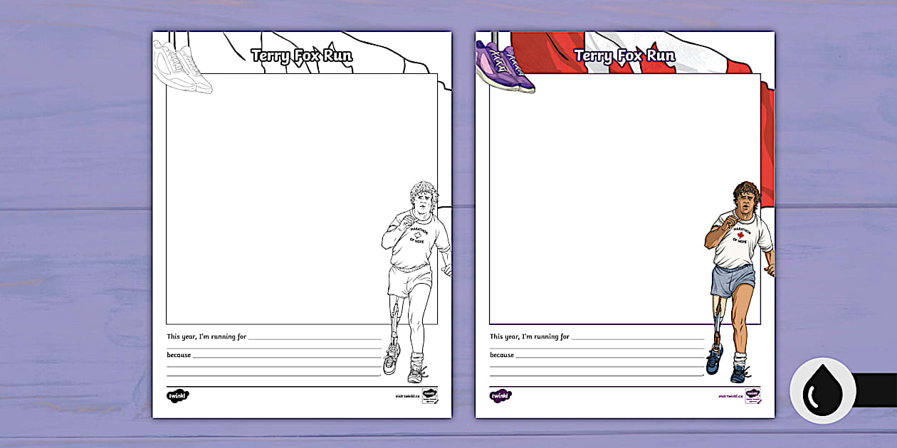 Terry Fox Writing Activity (teacher made) - Twinkl