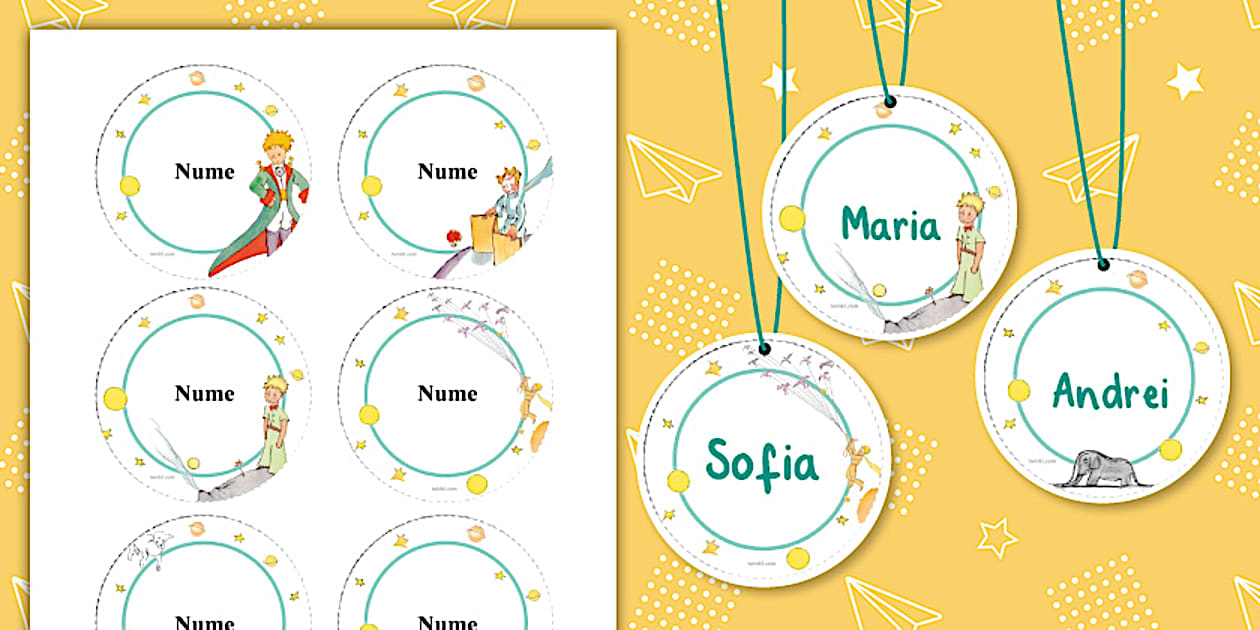 Micul Prinț – Etichete editabile (Teacher-Made) - Twinkl
