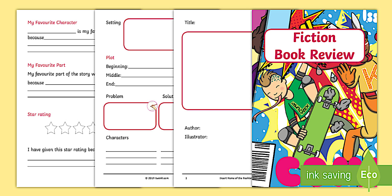 Fiction Book Reviews Worksheet (teacher made) - Twinkl