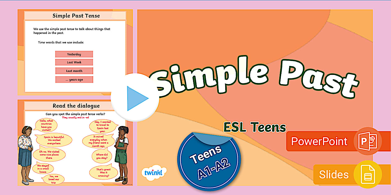 ESL Simple Past Tense PPT [Teens, A1-A2] (teacher made)